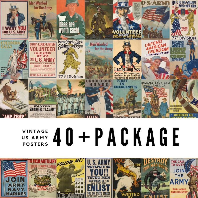 Vintage US Army Posters: High-resolution Digital Download - Etsy