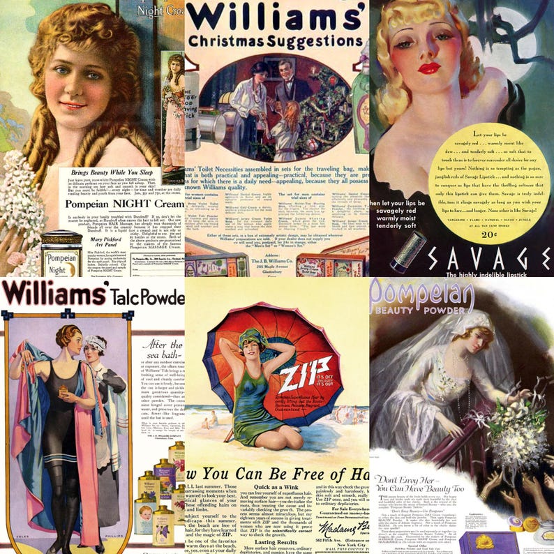 130+ Vintage Magazine Advertisements - Personal Care / Junk Journal ...
