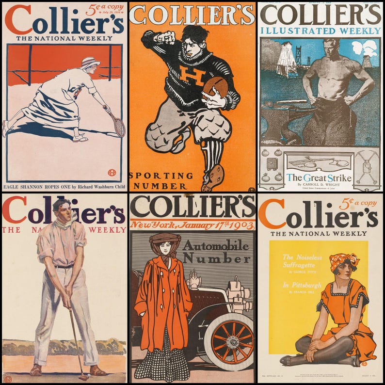 900+ Vintage Book & Magazine Covers / Antique Print Designs / Retro ...