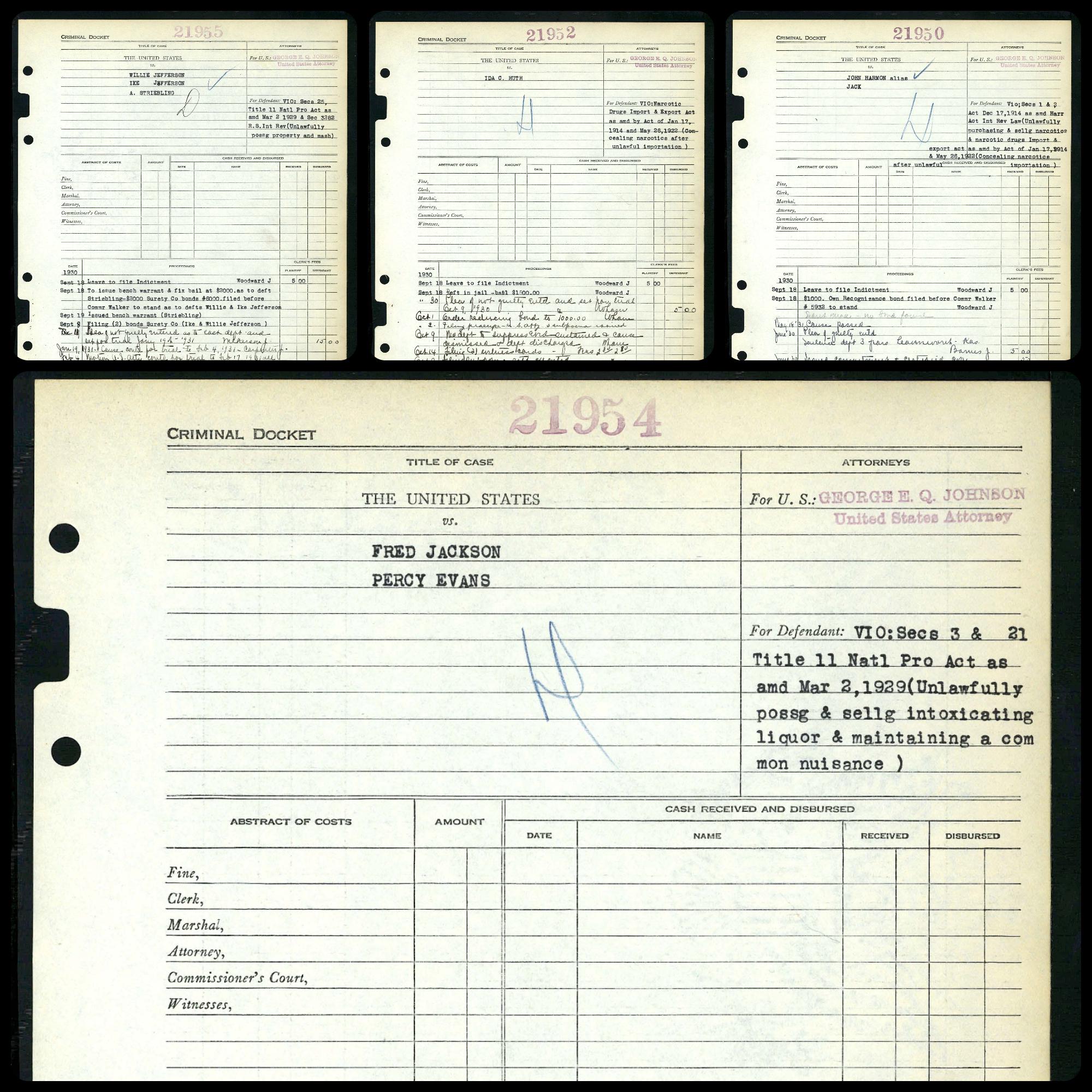 100 Vintage Criminal Records / 1930s Police Rap Sheets for Junk ...