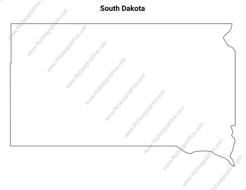 Printable South Dakota Maps / State Outline and Labeled Geography ...