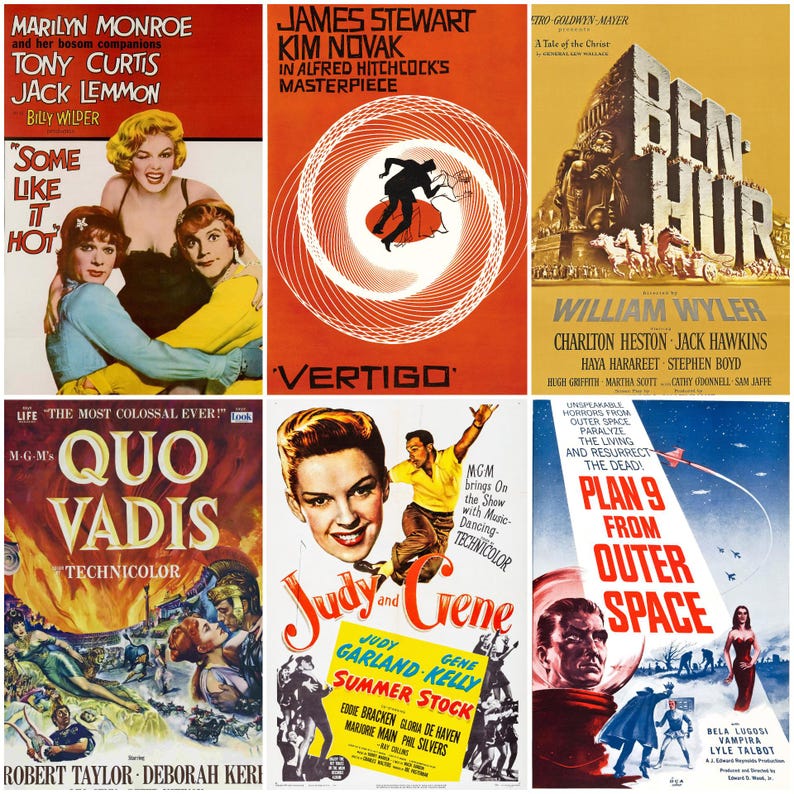 120+ Vintage Movie Posters From the 1950s / Early Cinema Advertisements ...