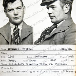 30+ Vintage Criminal Mugshots / Vintage Police Records / High-quality ...