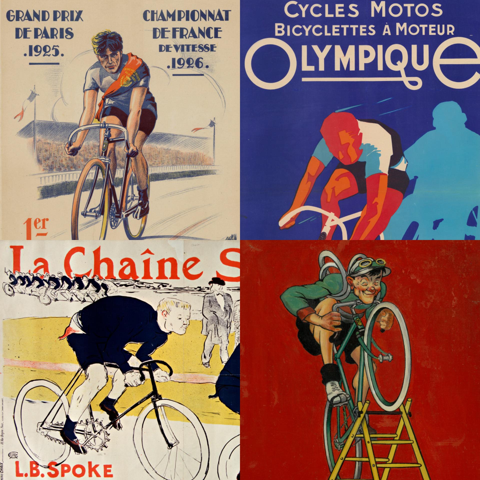 Vintage Cycling Poster Collection: 20+ Bicycle Art Prints (digital ...