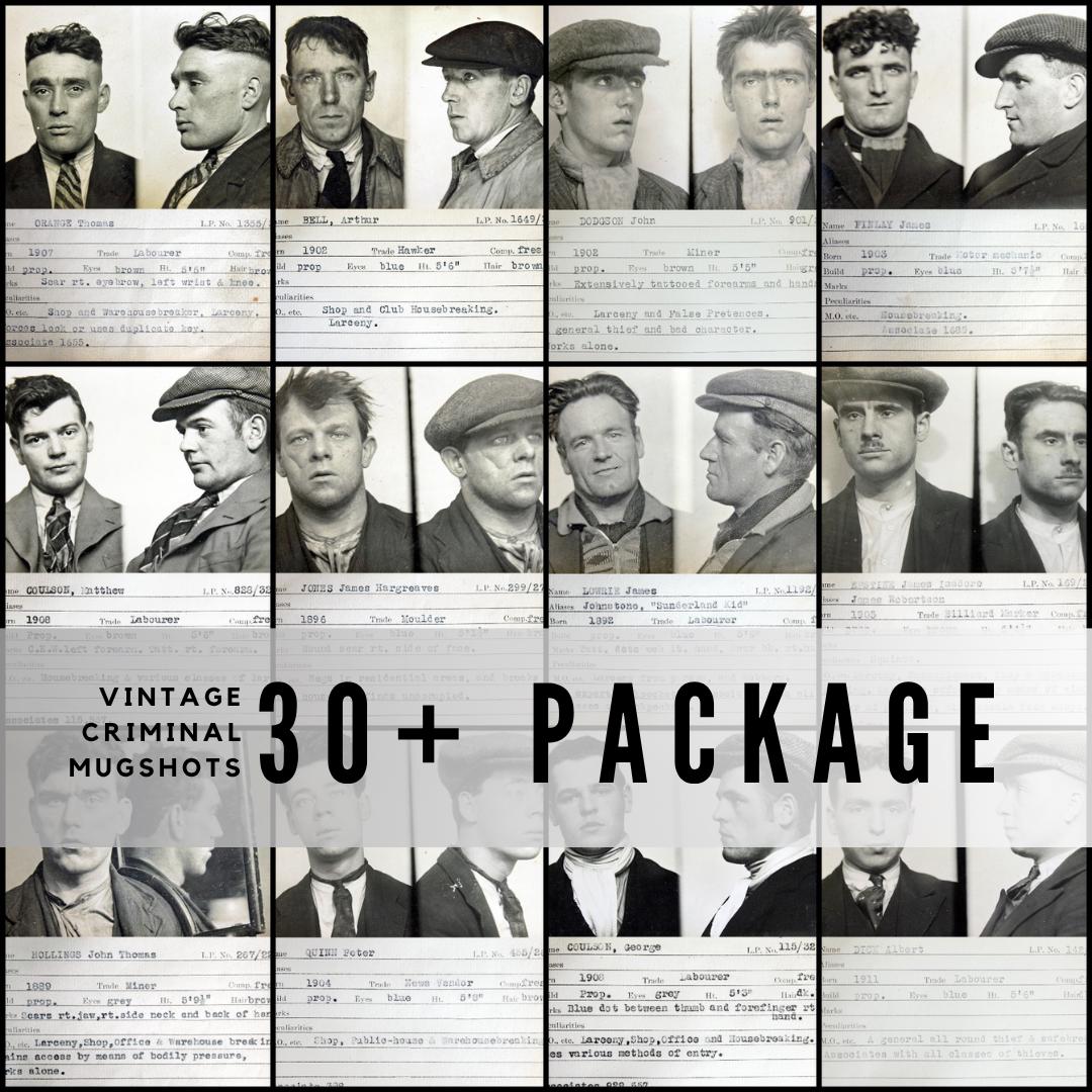 30+ Vintage Criminal Mugshots / Vintage Police Records / High-quality ...