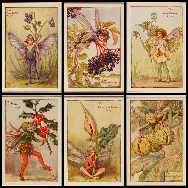 Cicely Mary Barker Fairy Tale Illustrations • 41 Seasonal Vintage ...