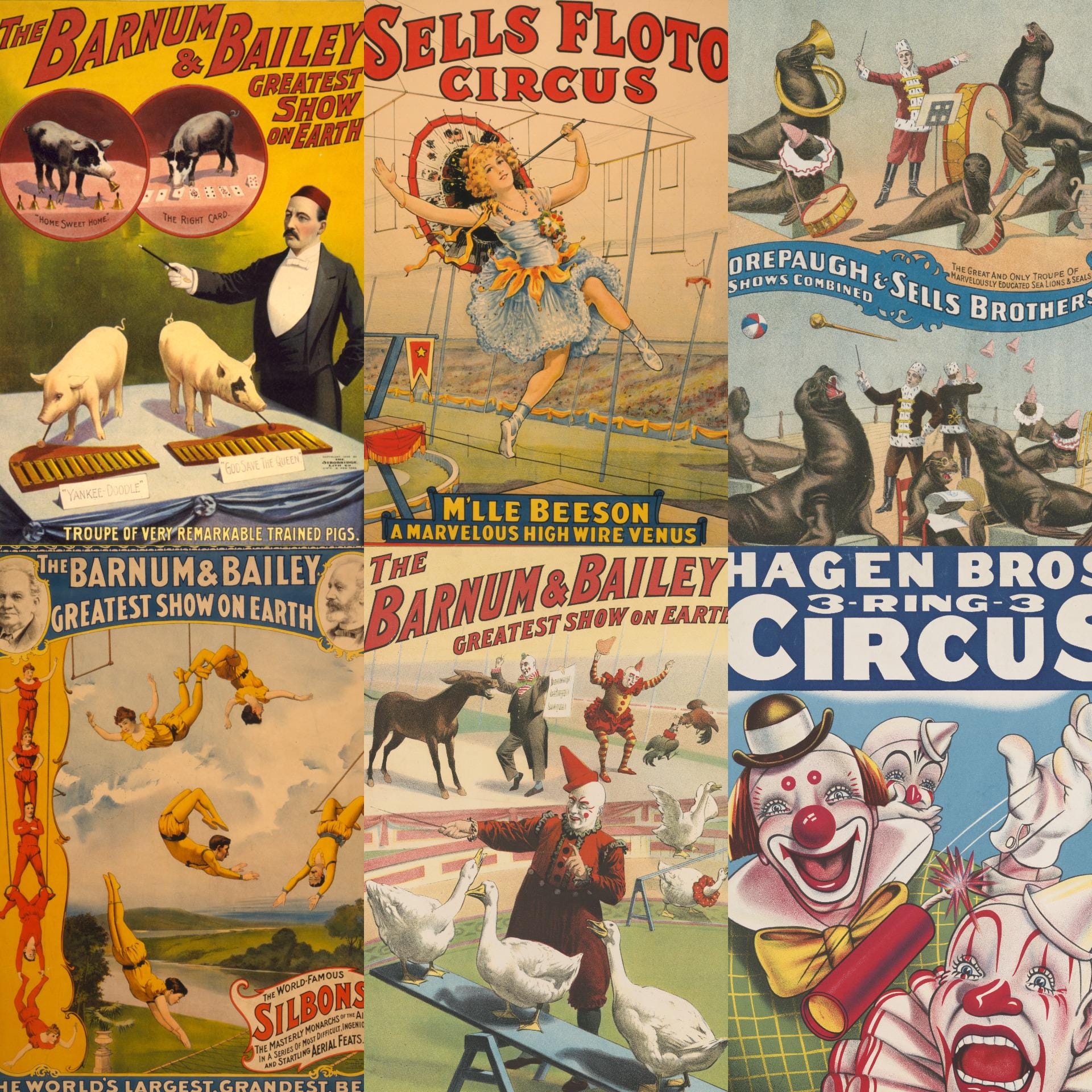 40+ Vintage Circus Posters / High-quality Digital Downloads - Etsy