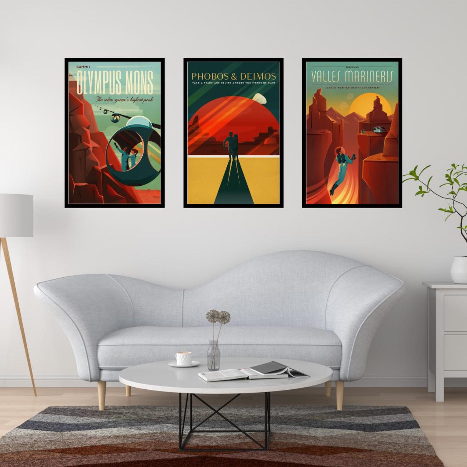 3 Poster Pack >>> Retro Space Tourism Poster - Vintage NASA Spacex ...