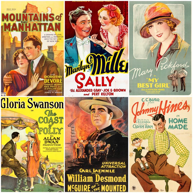 170+ Vintage Movie Posters From the 1920s / Early Cinema Advertisements ...