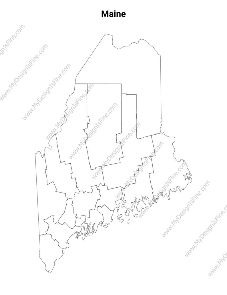 Printable Maine Maps / State Outline and Labeled Geography Sheets ...