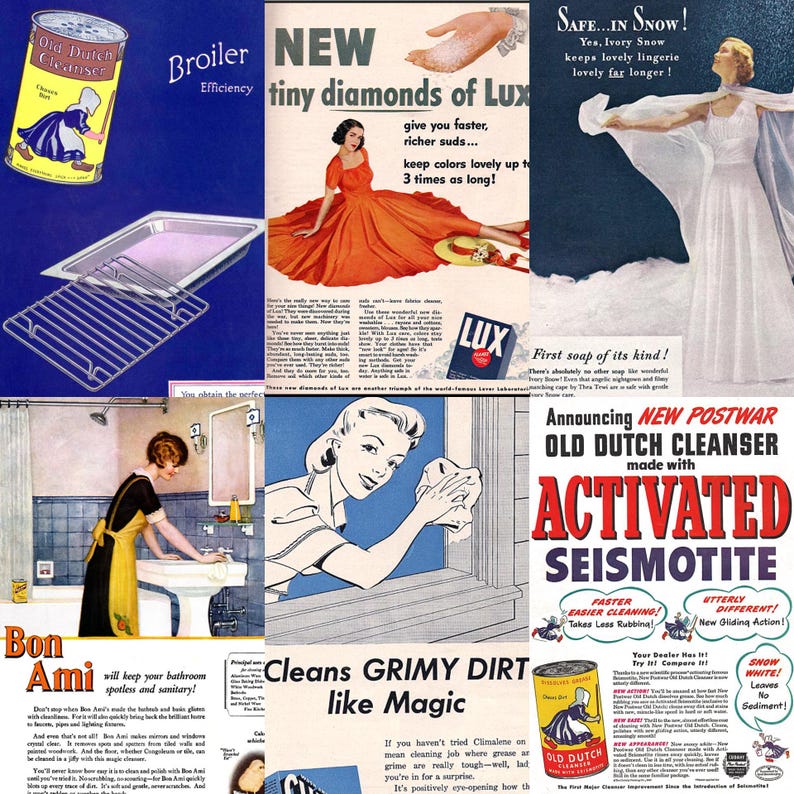 120+ Vintage Magazine Advertisements - Household Products / Junk ...