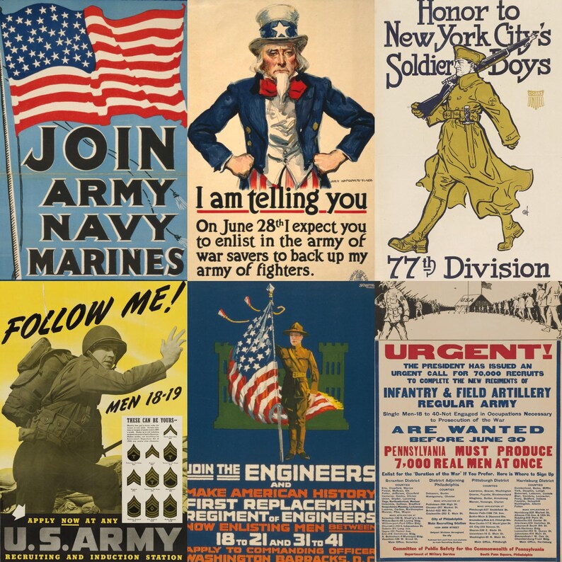 Vintage US Army Posters: High-resolution Digital Download - Etsy