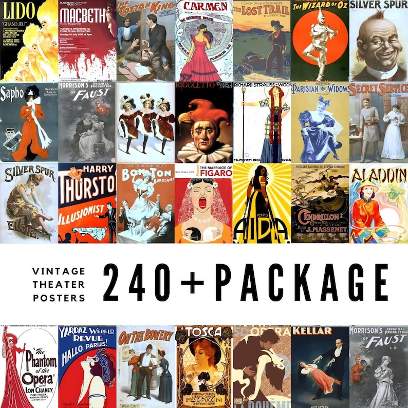 240+ Vintage Theater Posters / High-quality Digital Downloads - Etsy