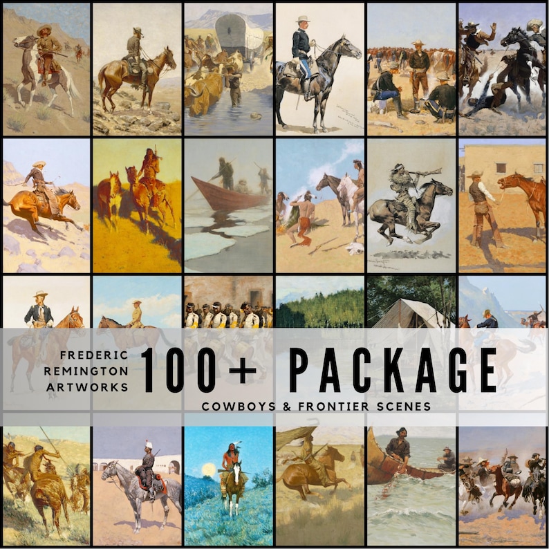 100+ Frederic Remington Artworks / Classic Western Paintings, Cowboys ...