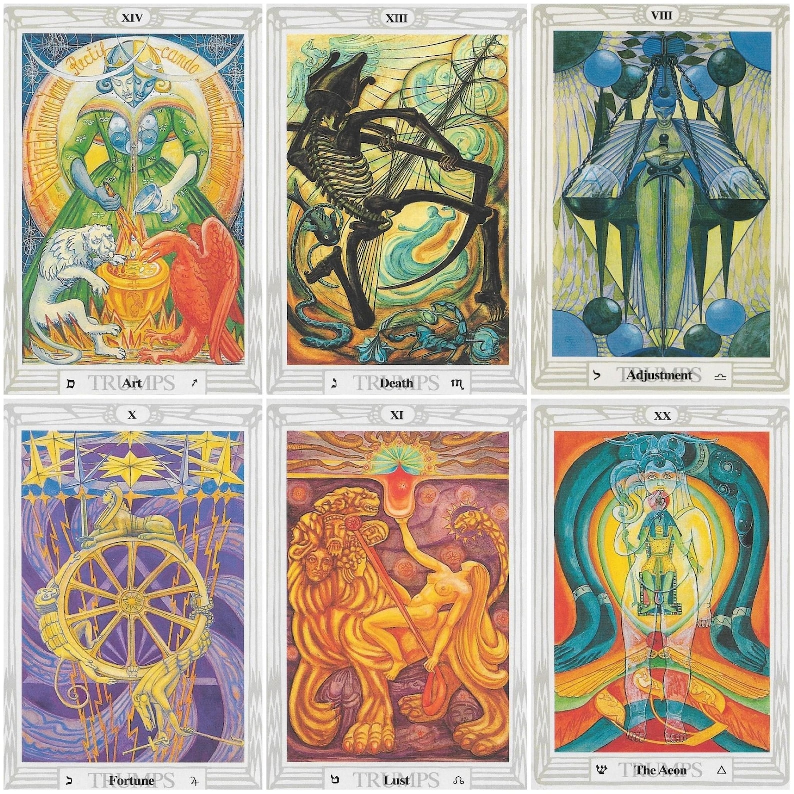 Thoth Tarot Deck: 78 High-res Crowley-harris Cards (digital Download ...