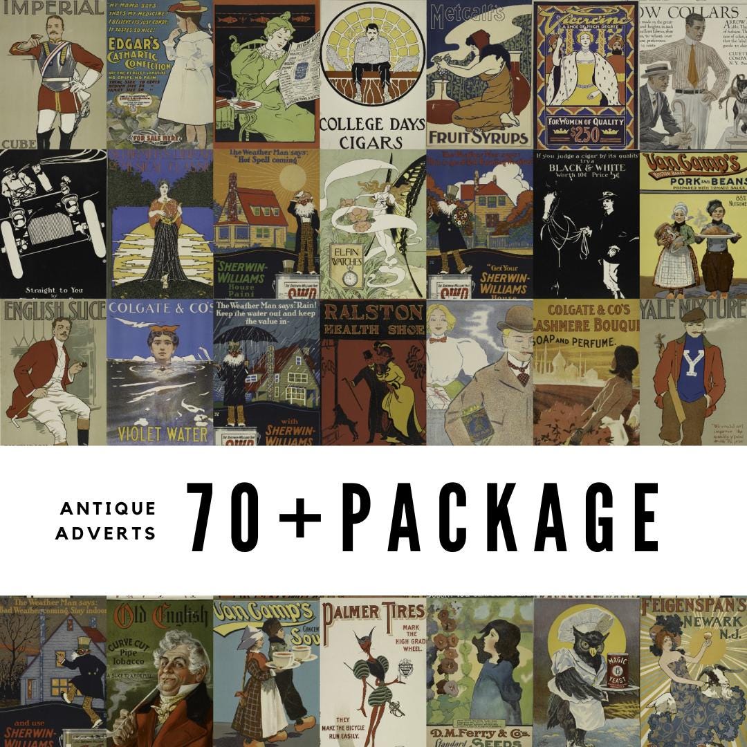 70+ Antique Advertising Posters / High-quality Digital Downloads - Etsy