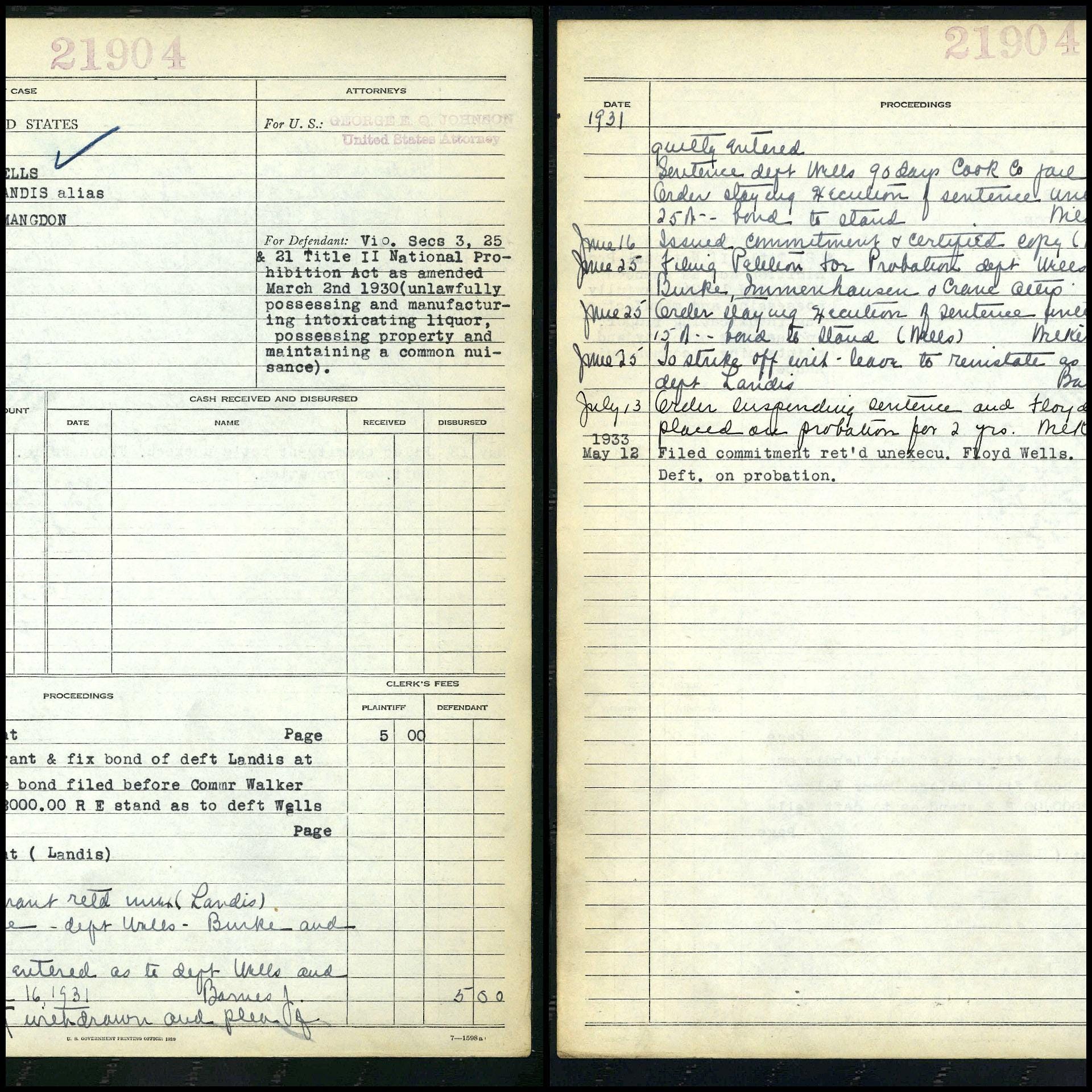 100 Vintage Criminal Records / 1930s Police Rap Sheets for Junk ...