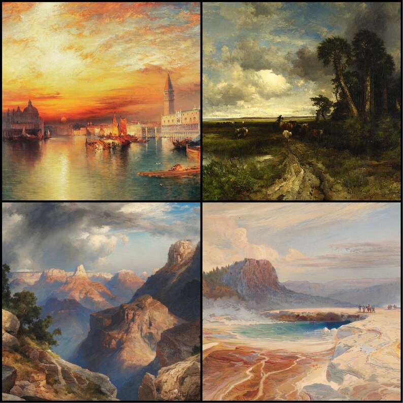 50+ Thomas Moran Artworks / American Landscapes, Western Vistas ...