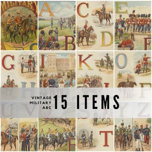 Vintage Military Alphabet Book – 1889 Illustrated ABC | Digital ...