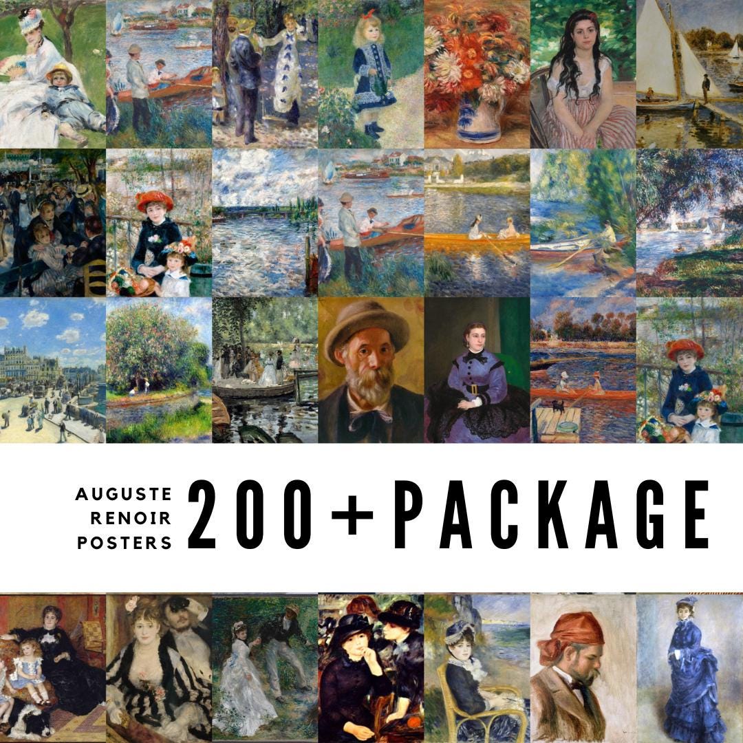 Auguste Renoir Poster Set: 200+ Impressionist Art Prints (digital ...