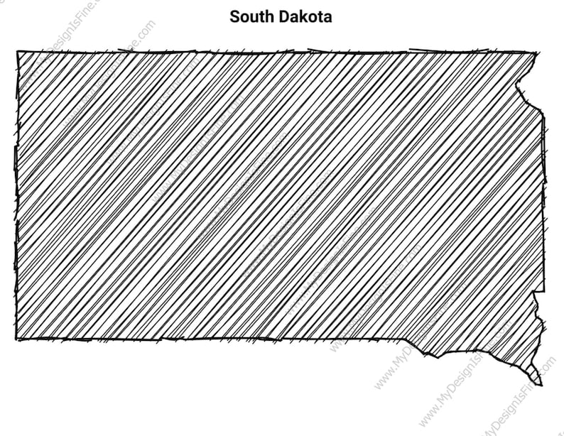 Printable South Dakota Maps / State Outline and Labeled Geography ...