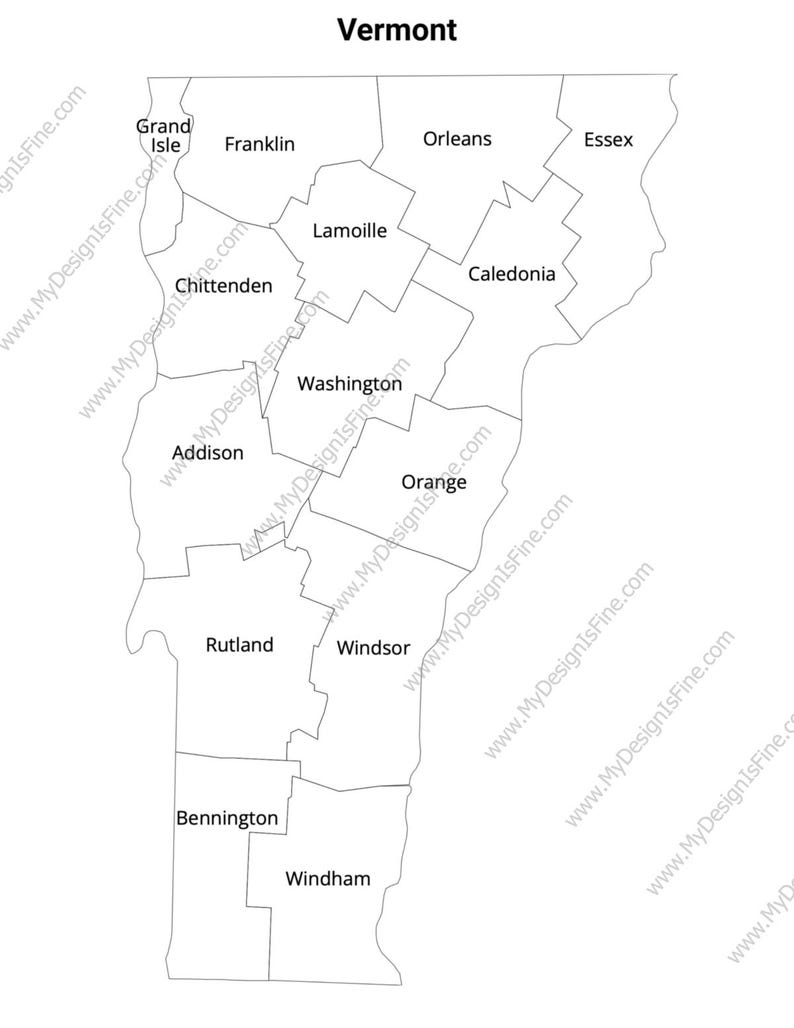 Printable Vermont Maps / State Outline and Labeled Geography Sheets ...