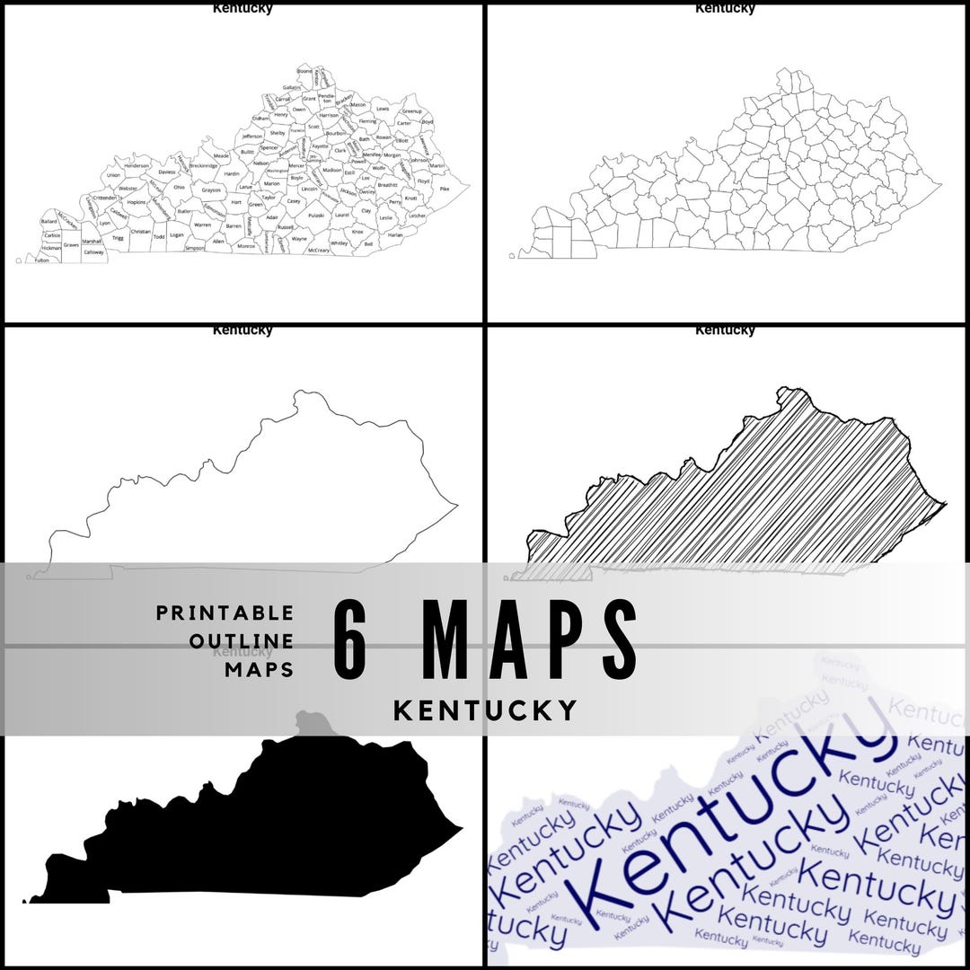 Printable Kentucky Maps / State Outline and Labeled Geography Sheets ...