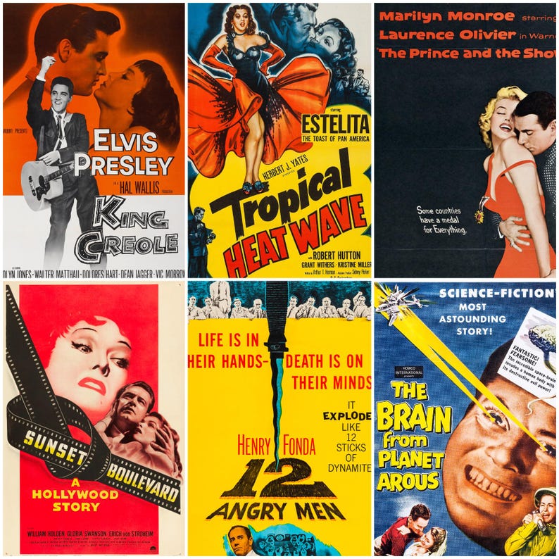 120+ Vintage Movie Posters From the 1950s / Early Cinema Advertisements ...