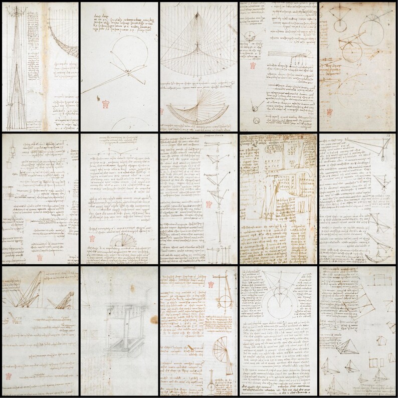 Leonardo Da Vinci Codex Arundel / Complete Renaissance Manuscript ...