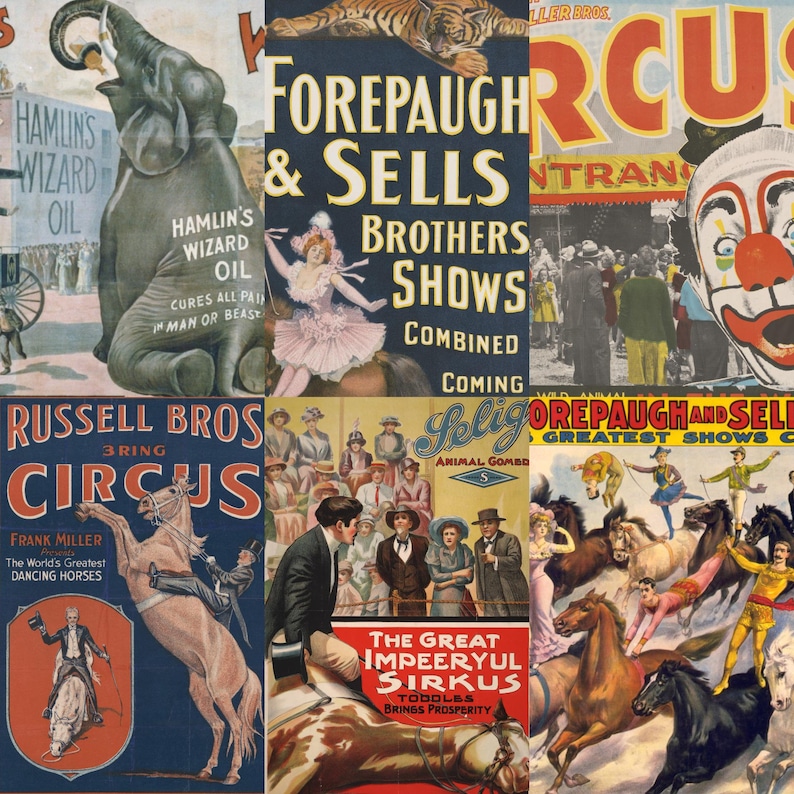 40+ Vintage Circus Posters / High-quality Digital Downloads - Etsy