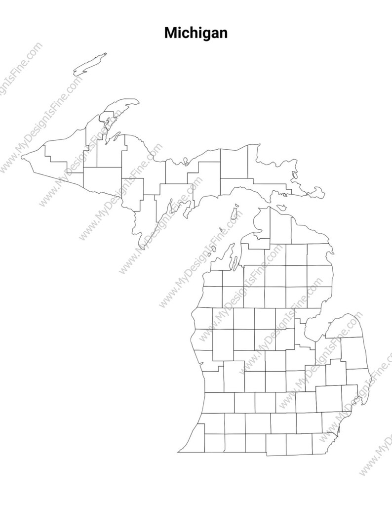Printable Michigan Maps / State Outline and Labeled Geography Sheets ...
