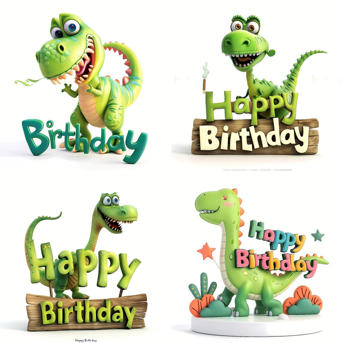 30+ High-quality Dinosaur Happy Birthday Clipart / Perfect for Cards ...