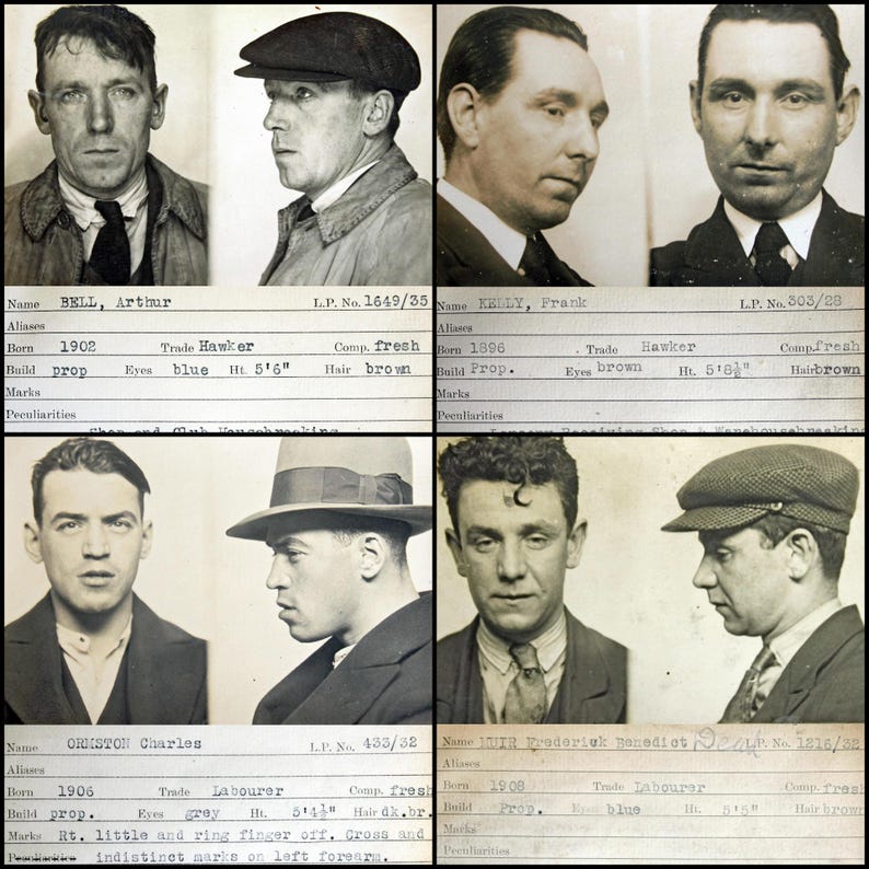30+ Vintage Criminal Mugshots / Vintage Police Records / High-quality ...