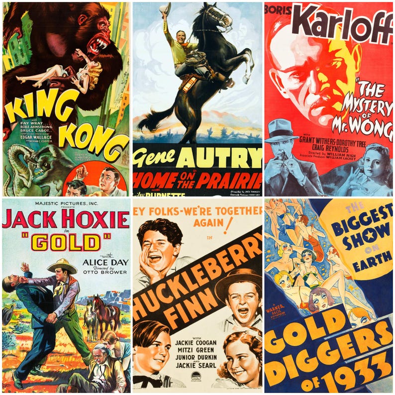 170+ Vintage Movie Posters From the 1930s / Early Cinema Advertisements ...
