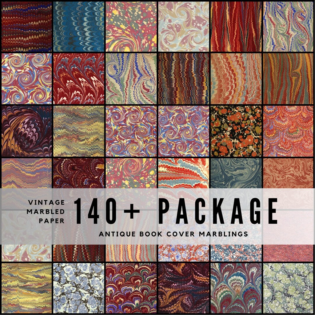 140+ Marbled Paper Images / Antique Book Cover Artwork / High ...