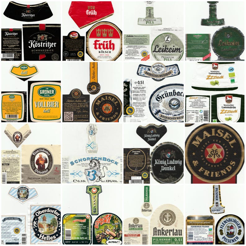 400+ German Beer Labels / Original Brewery Scans in JPG Format / Modern ...