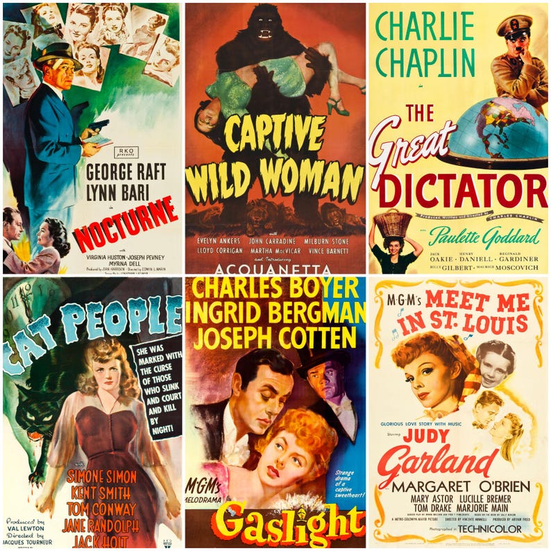 160+ Vintage Movie Posters From the 1940s / Early Cinema Advertisements ...