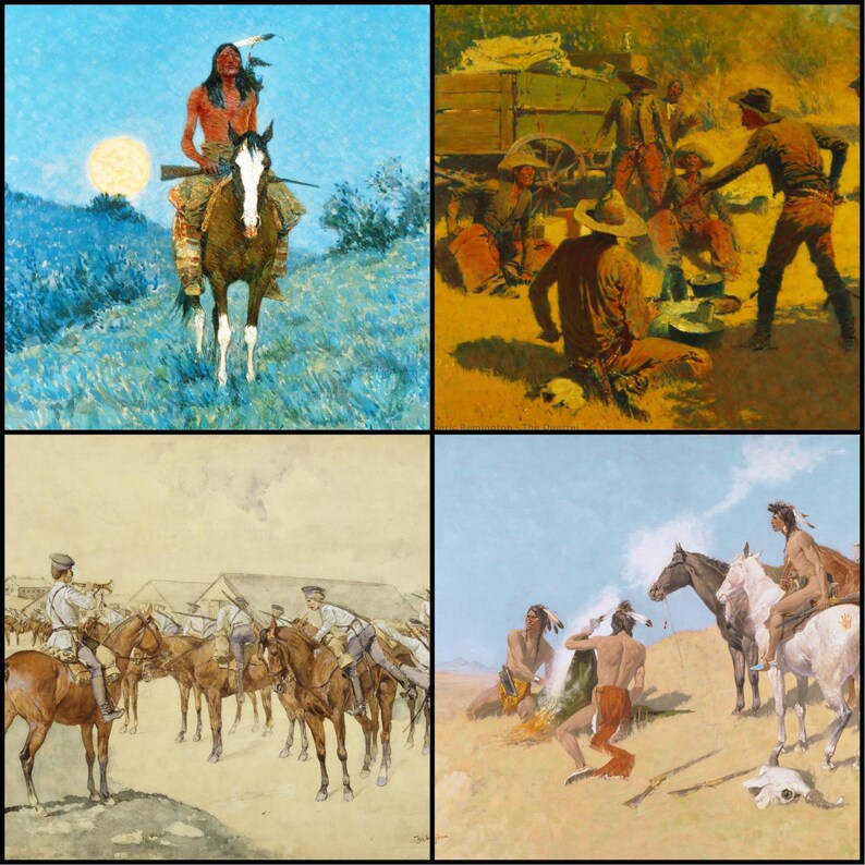 100+ Frederic Remington Artworks / Classic Western Paintings, Cowboys ...