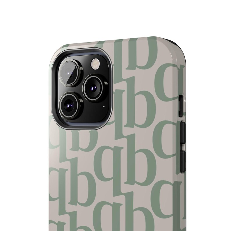 Sage Green and Beige Letter B Pattern, Trendy & Stylish Gift for Phone ...