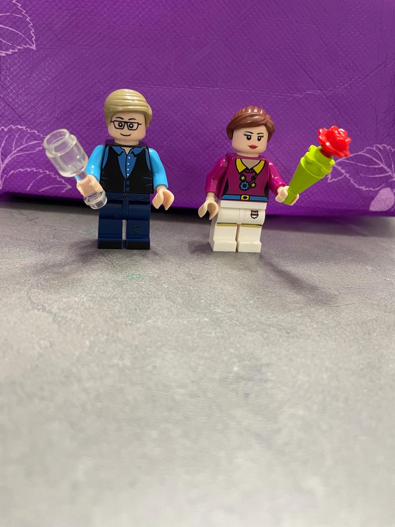 Family Frame 4 Mini Figure Frame Personalised Family Minifigure Frame ...