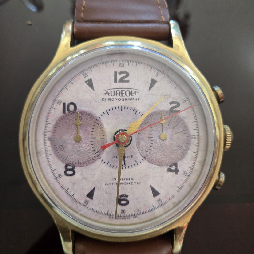 Timeworks Clock Company Aureole Chronograph Tabke Clock | Original - Etsy