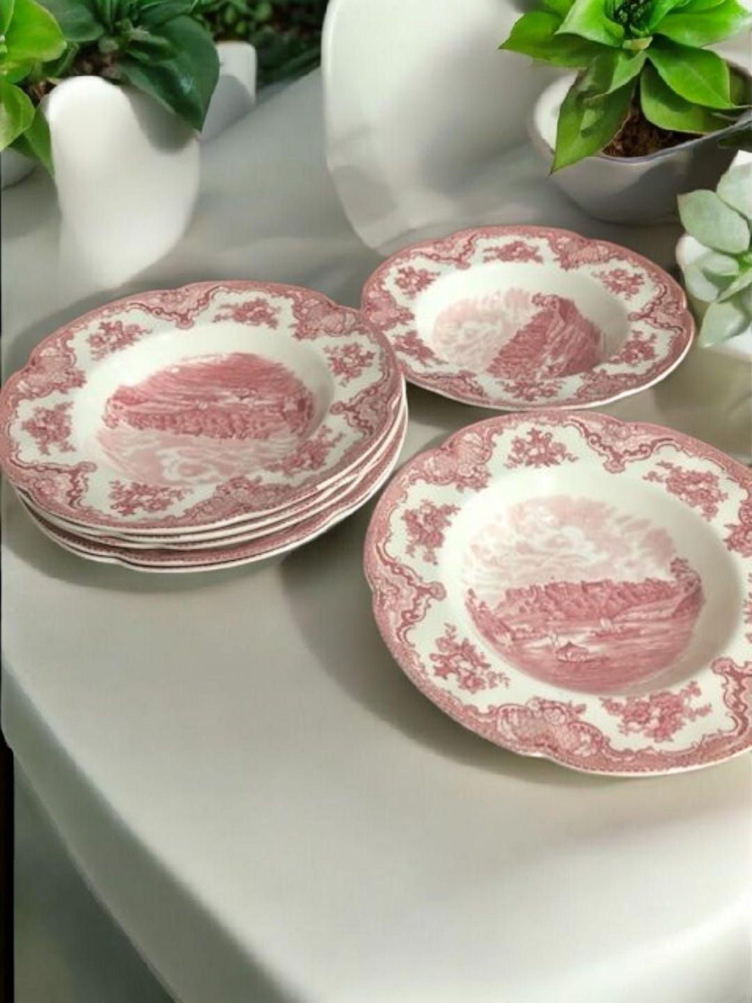 Vintage English Plates | Johnson Brothers | Old Britain Castles Pattern ...