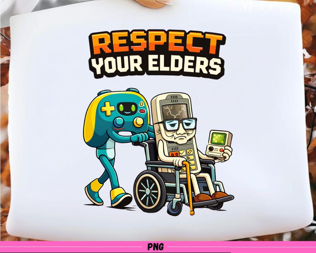 Respect Your Elders Gaming PNG | Retro Gamer Sublimation (digital ...