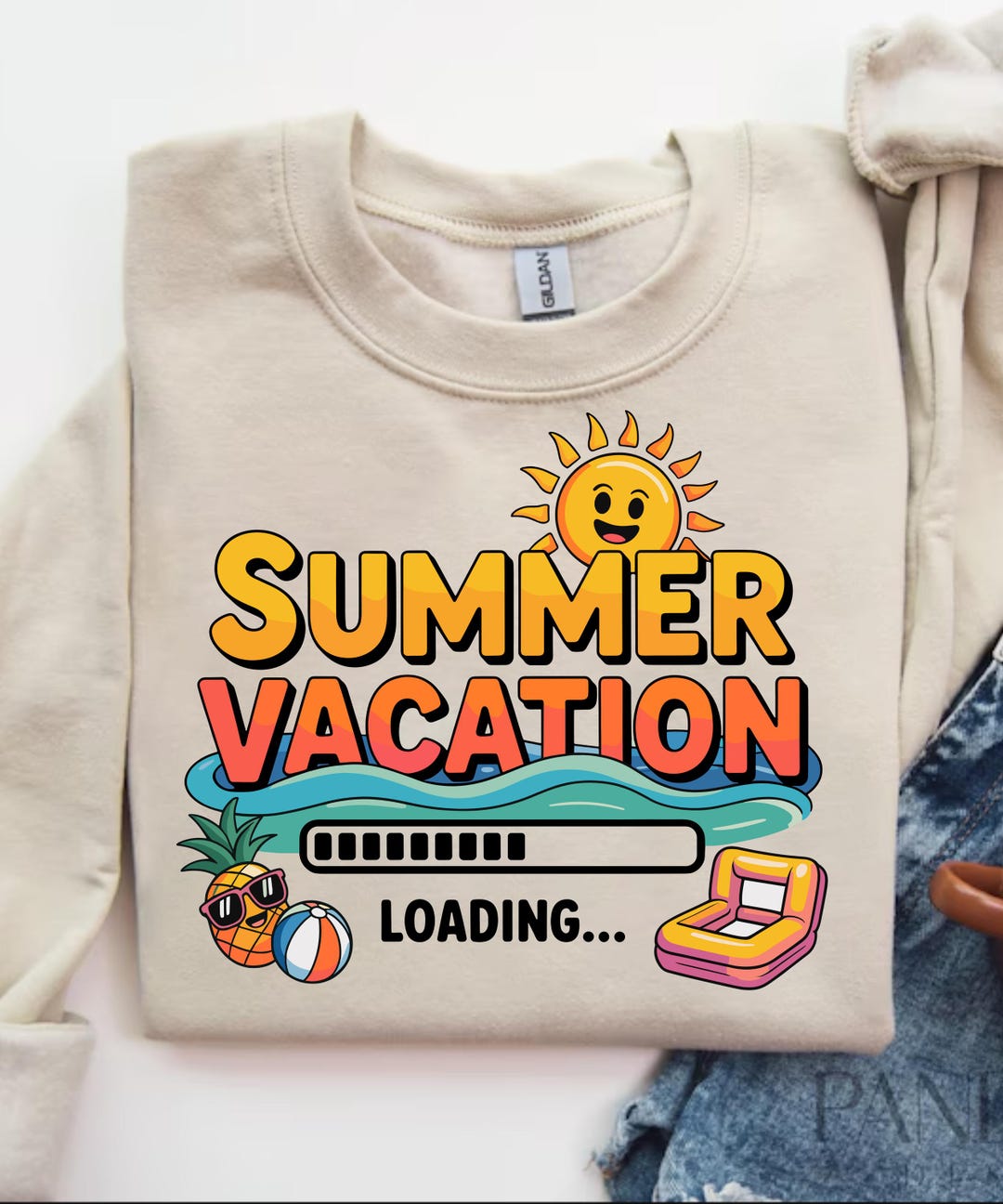 Summer Vacation Loading Png Design Funny Beach Trip Digital Beach Vibes ...