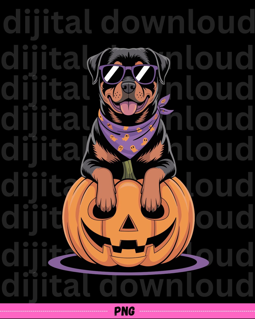 Funny Rottweiler Pumpkin Halloween PNG Design (digital Download) - Etsy