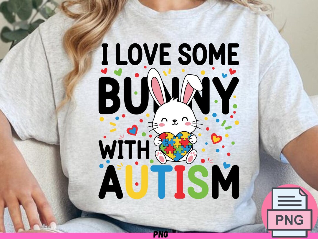 Easter Bunny Autism Awareness PNG – Neurodiversity Support Graphic ...