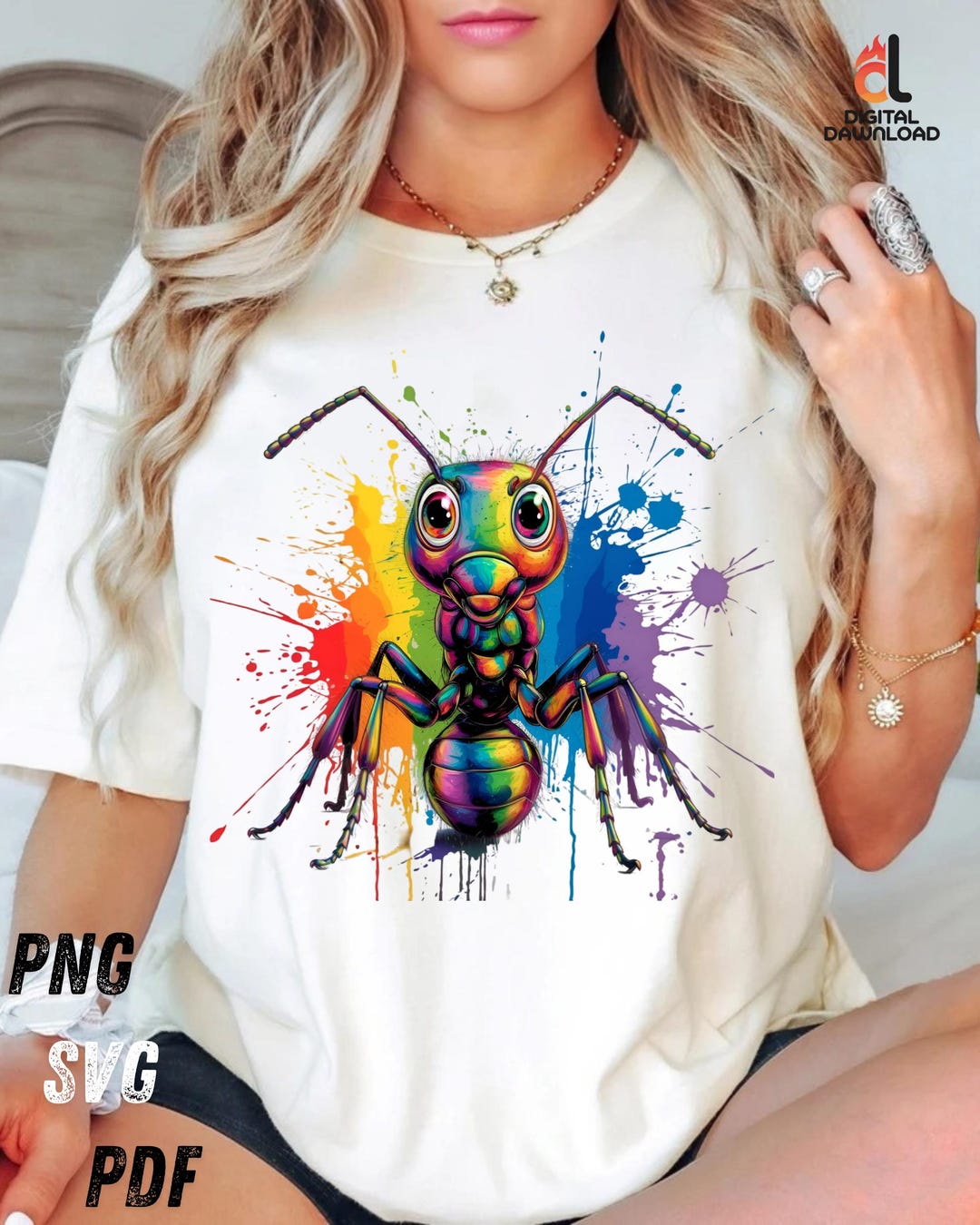 Colorful Ant Spirit Animal Png Multicolor Ant Svg Rinbow Ant Art Pdf ...