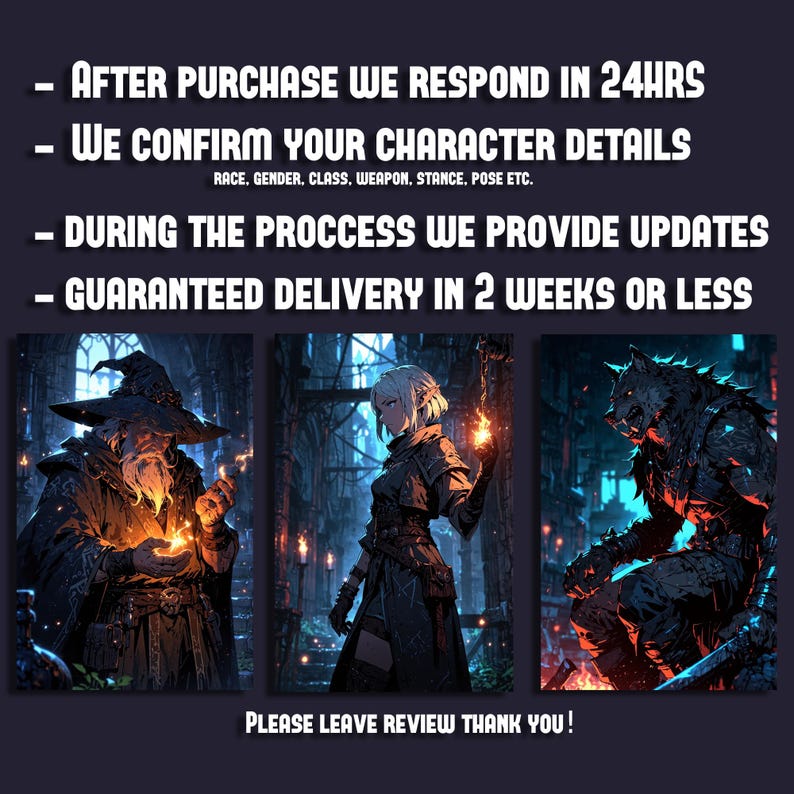 Custom Dnd Fantasy Character Commission, Character Portrait, Dungeons ...