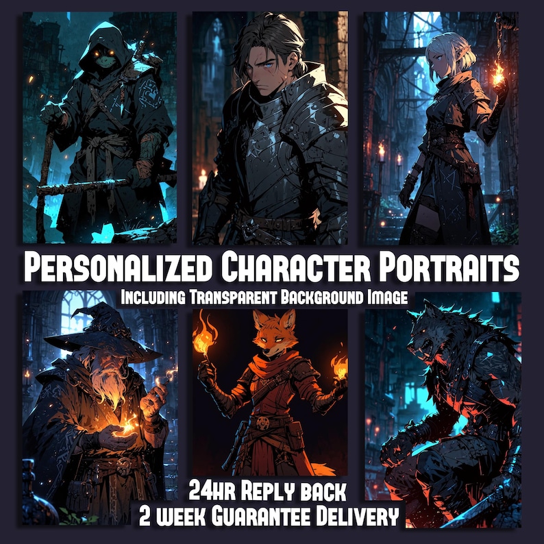 Custom Dnd Fantasy Character Commission, Character Portrait, Dungeons ...