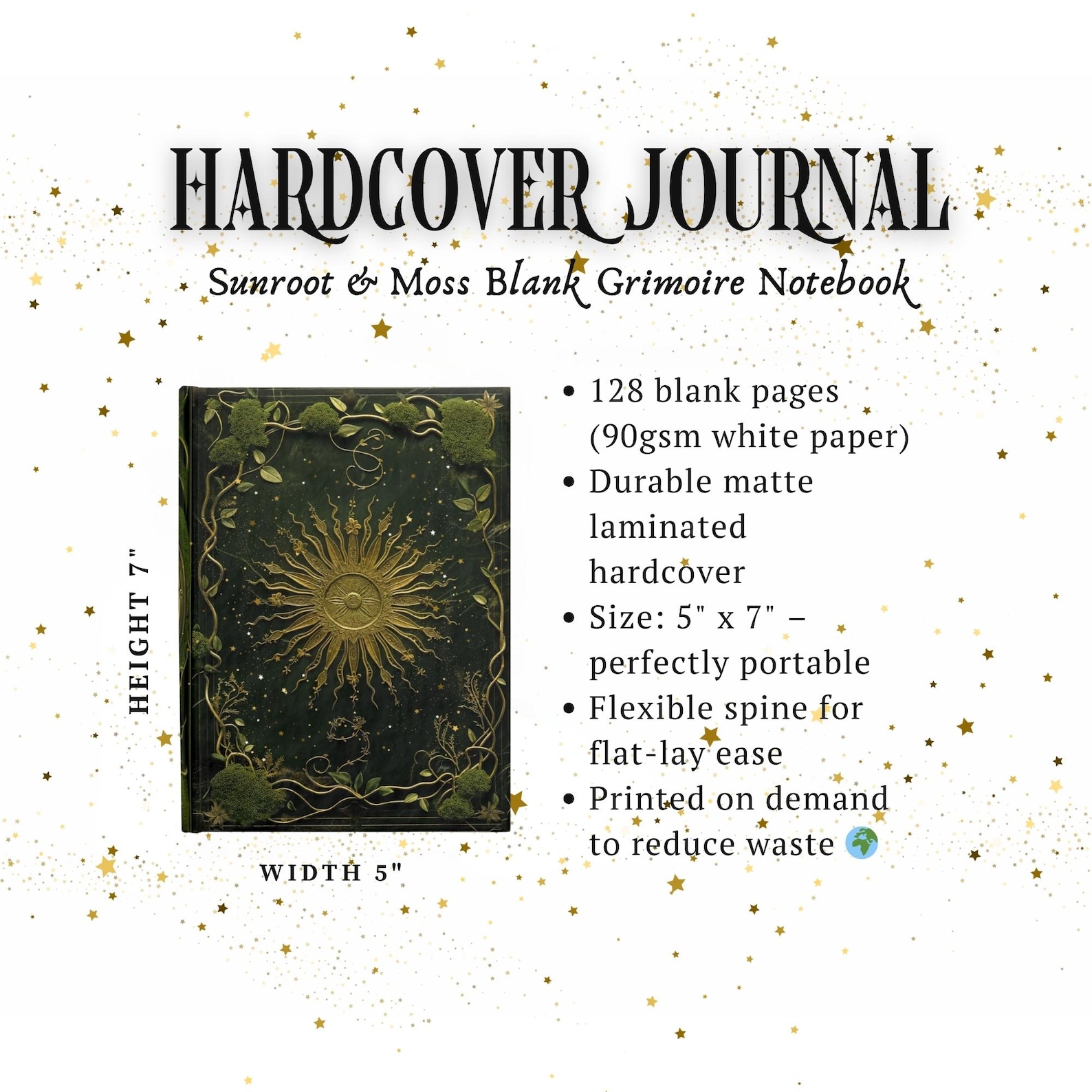Sunroot & Moss Spellbook Journal: Forest Witch Sketchbook - Goblincore ...